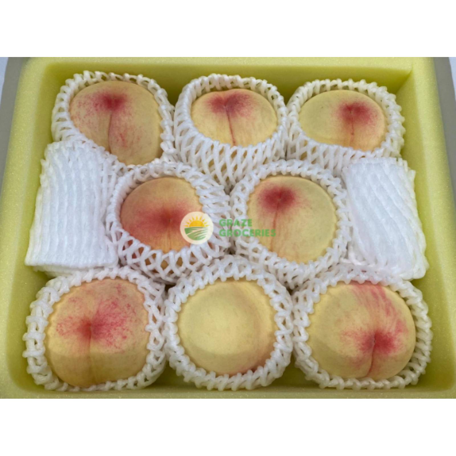 Japan Okayama Shimizu Hakutou White Peach Gift Box (Approx. 2.8kg)