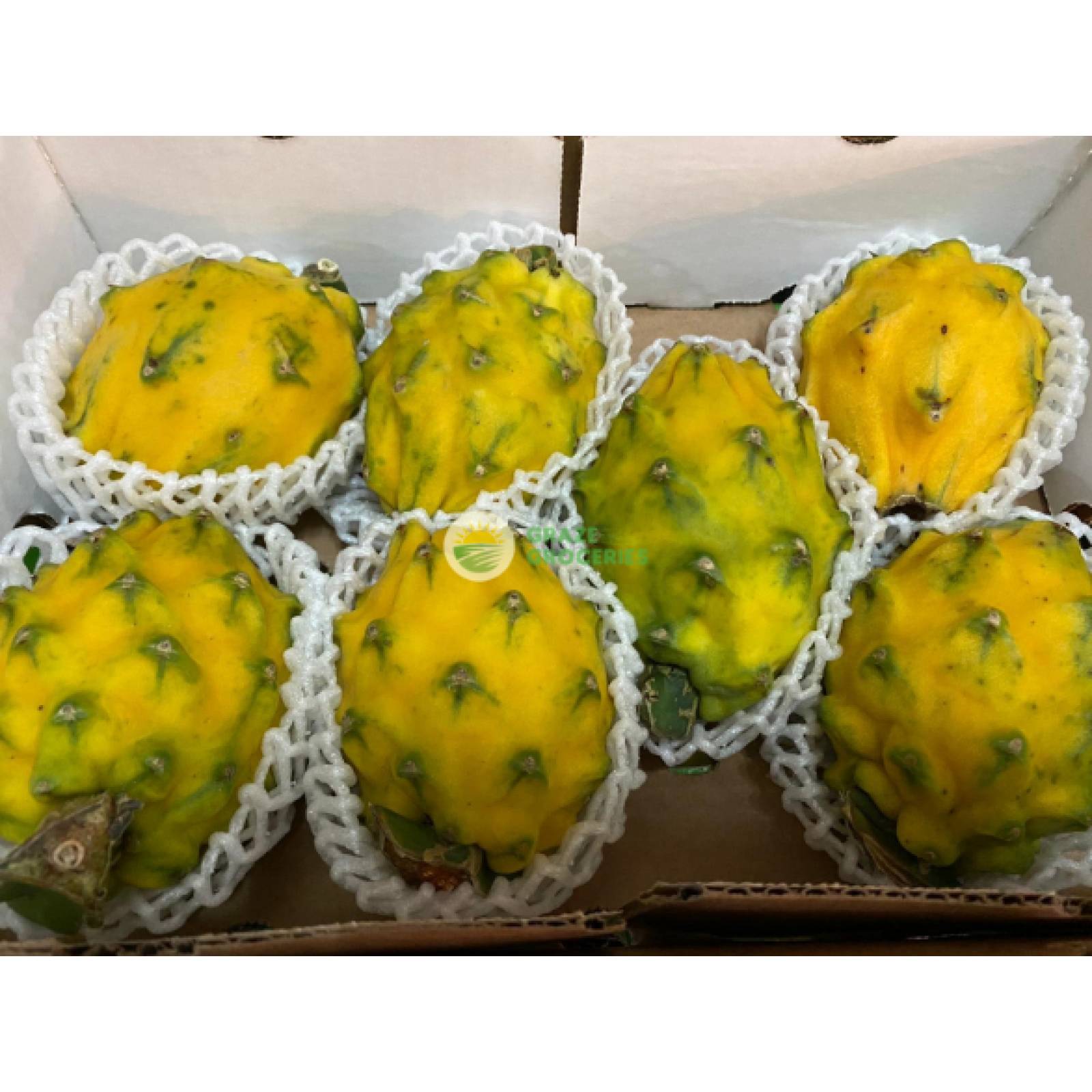 Ecuador Yellow Dragonfruit Pitahaya - Box of 6-9 Pieces